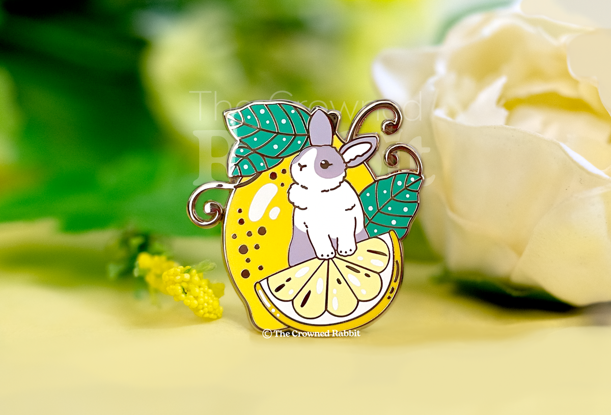 Lemon Rabbit Enamel Pin – Wednesday Jones