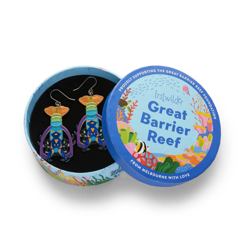 Tropical Rock Lobster Drop Earrings – Wednesday Jones
